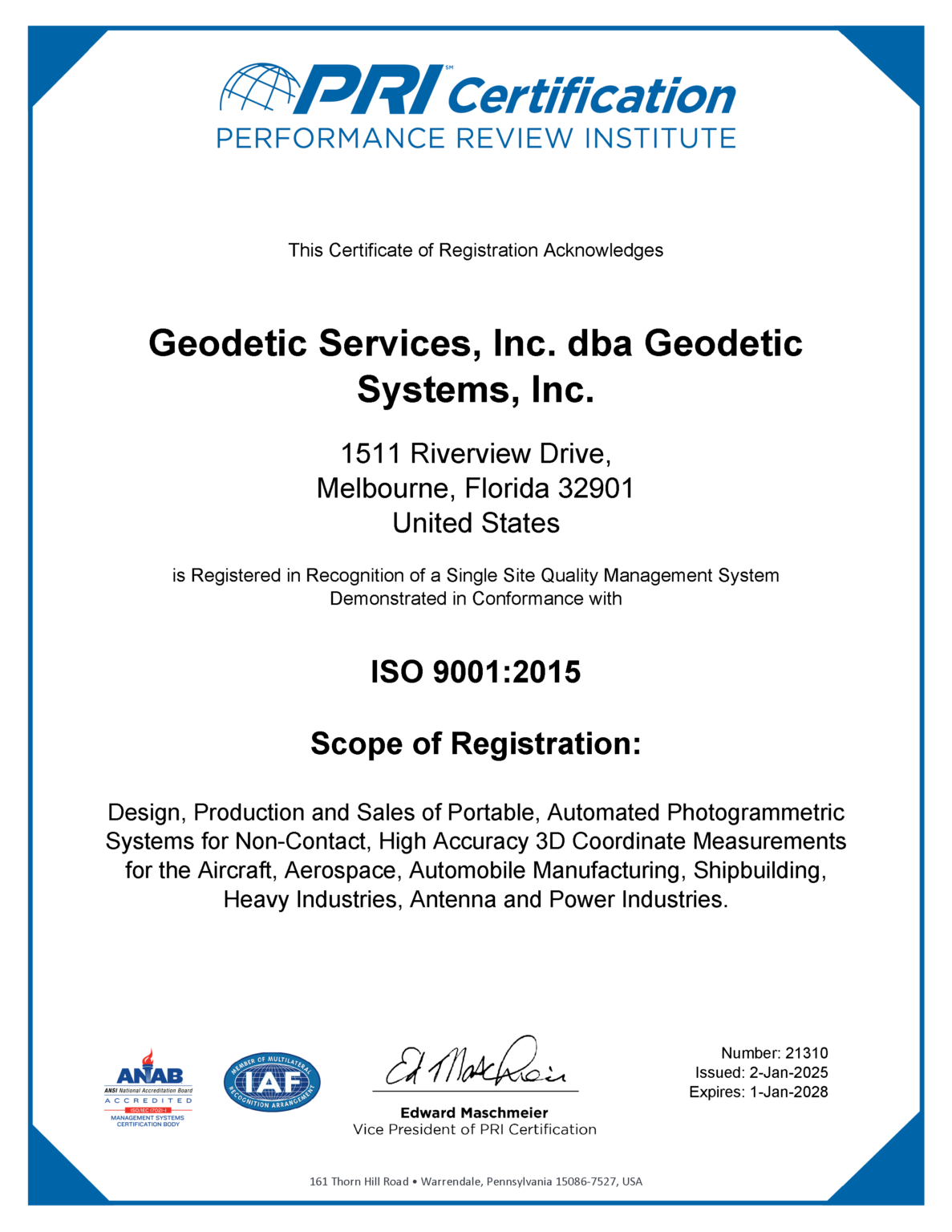 About GSI – Geodetic Systems, Inc